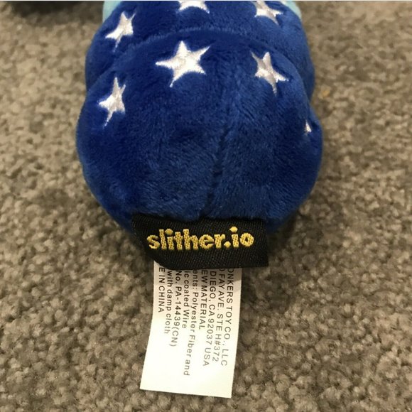 Bonkers | Toys | Slitherio Bendable Worm Blue W Stars 8 Plush Toy ...
